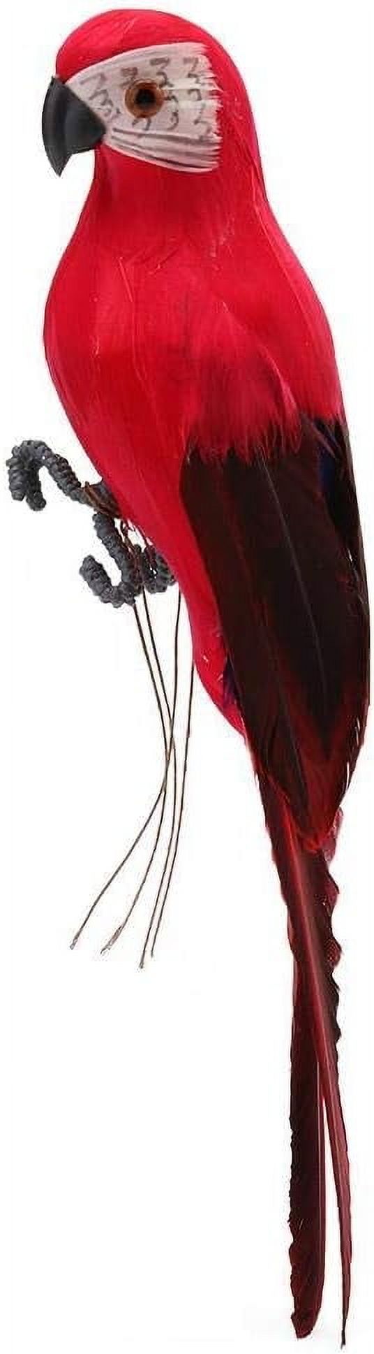 BURIBURIBURIBURI Green Artificial Parrot Life Size Foam Feather Parrot ...