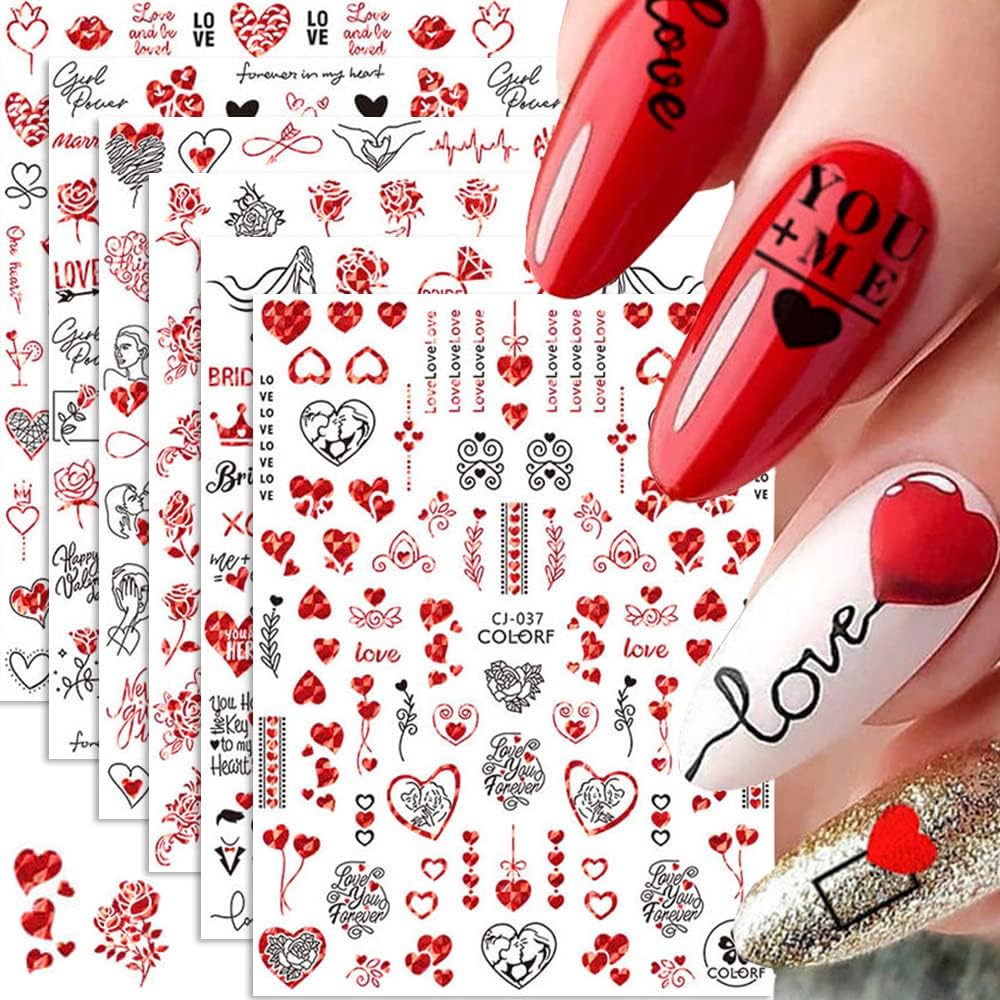 BURIBURIBURIBURI Letter Nail Stickers, 8 Sheets Old English Letter Nail ...