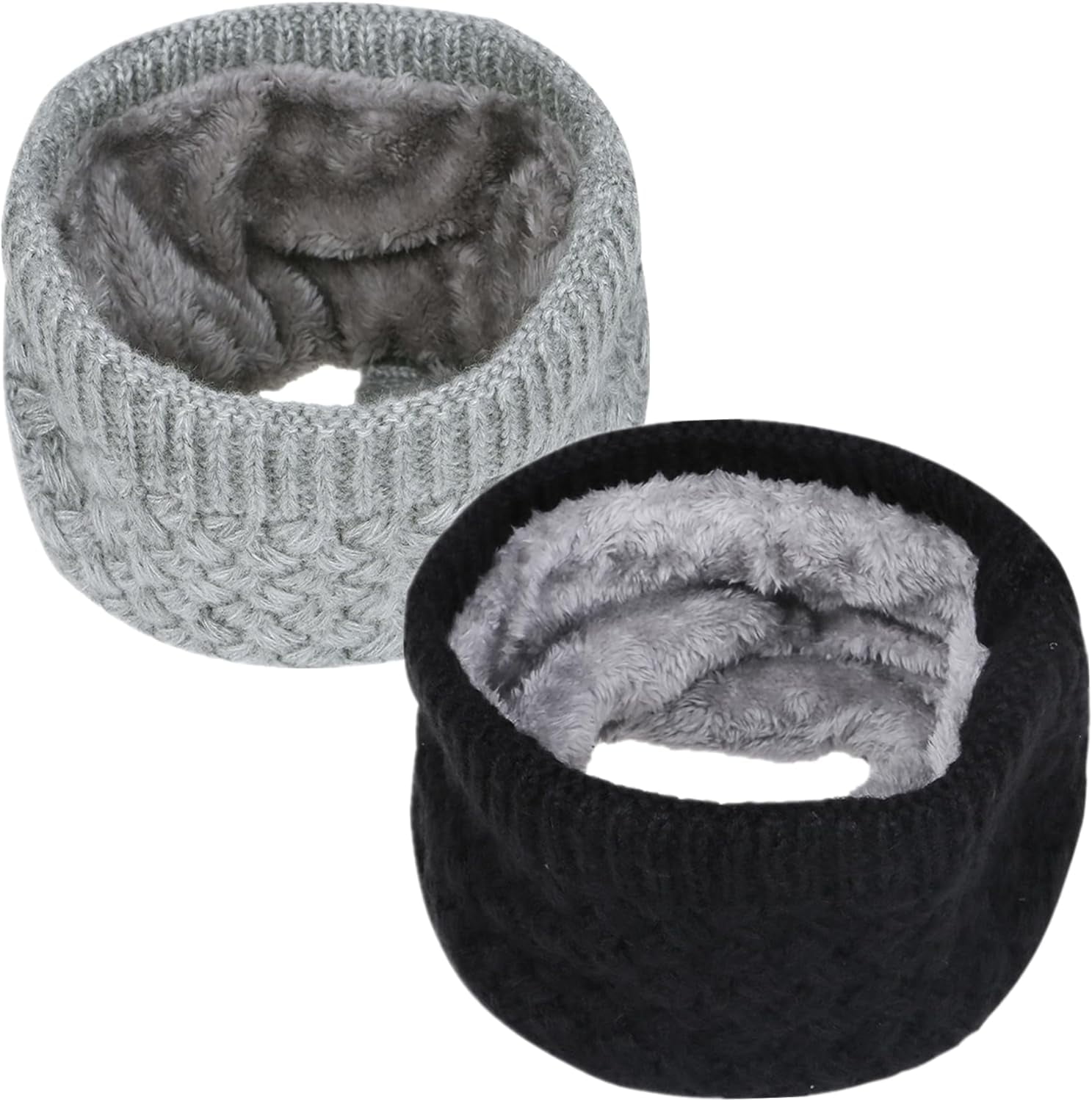 BURIBURIBURIBURI Neck Warmer Winter Warm Infinity Scarf Double-Layer ...