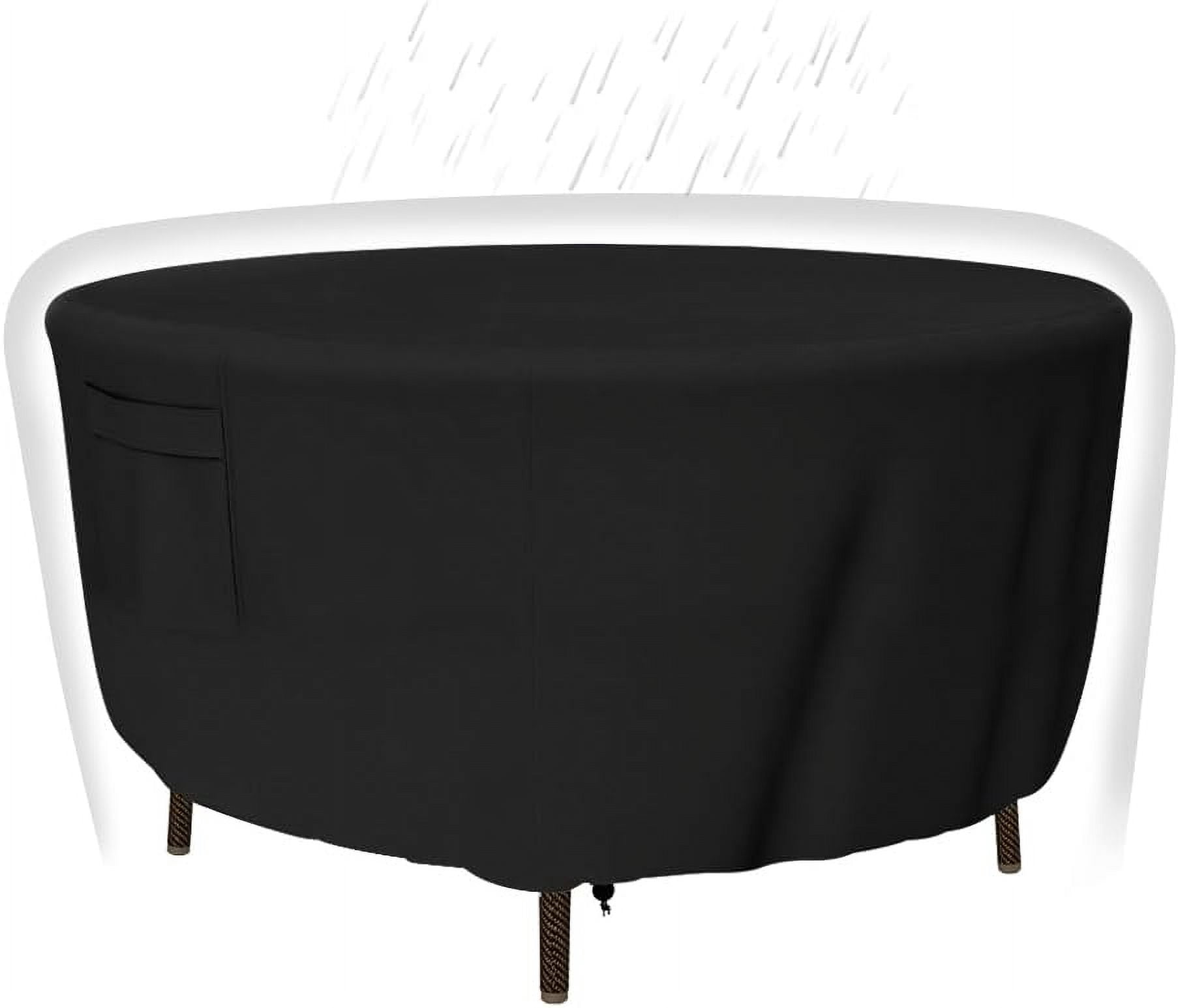 BURIBURIBURIBURI Patio Furniture Covers, Heavy Duty Round Patio Table ...
