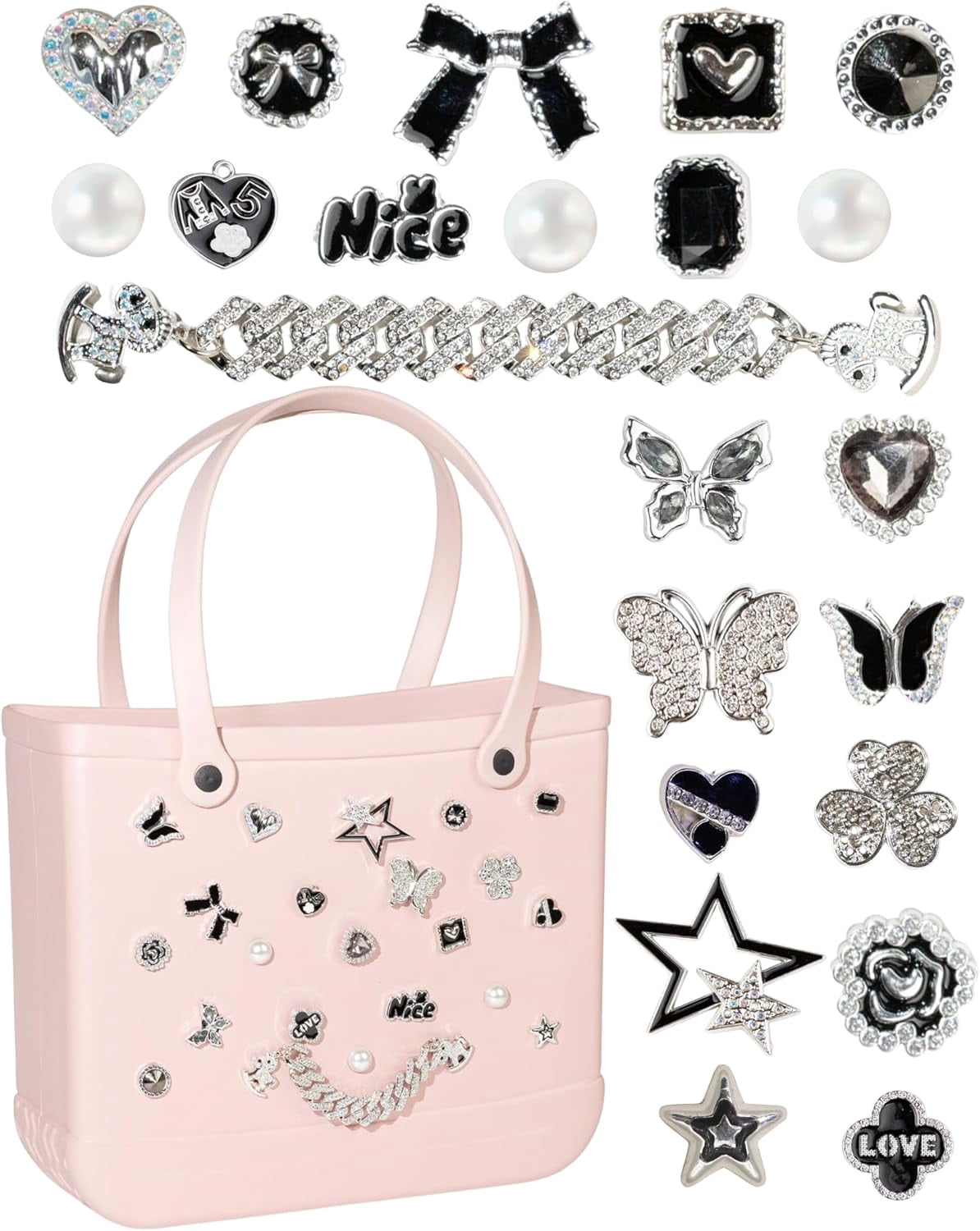 BURIBURIBURIBURI Rubber Beach Bag Accessories Charms,Rubber Beach Totes ...