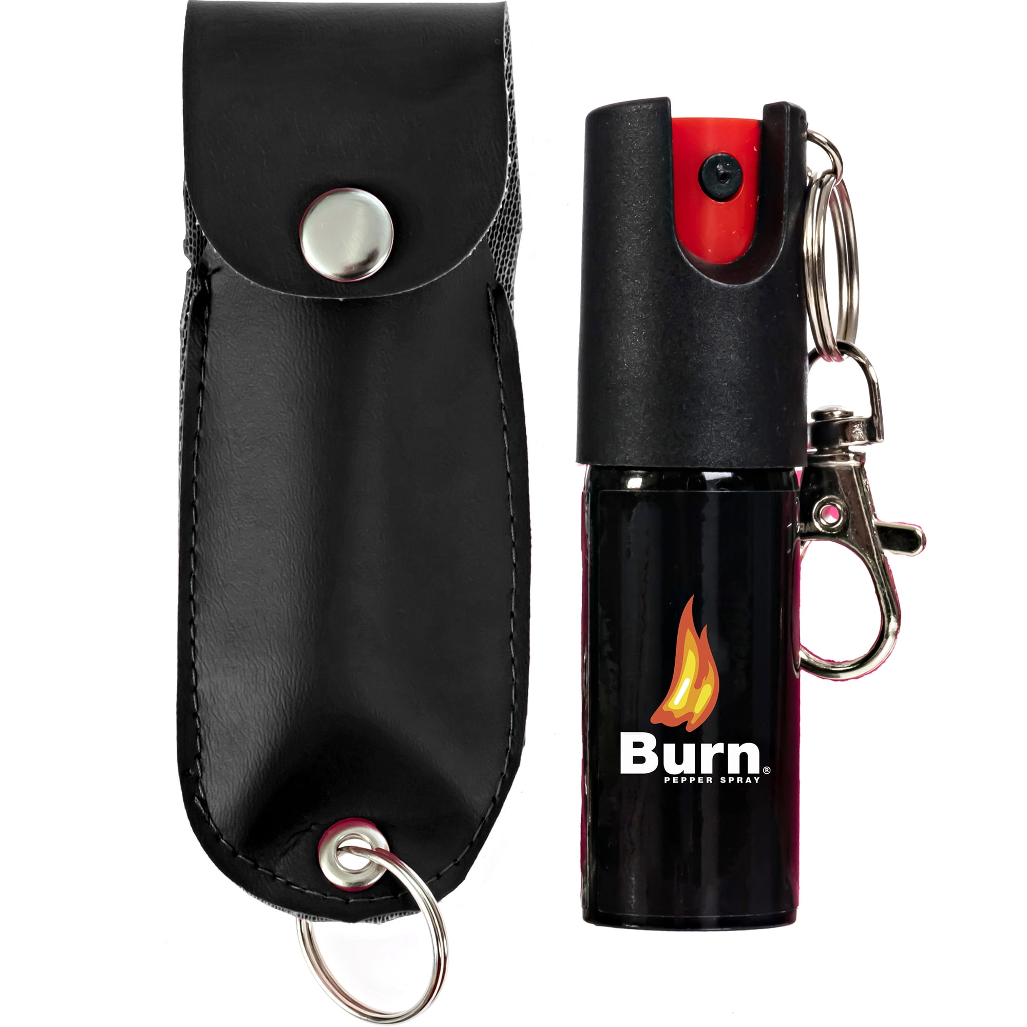 BURN Pepper Spray 1/2oz Max Strength Self Defense in Black Holster ...