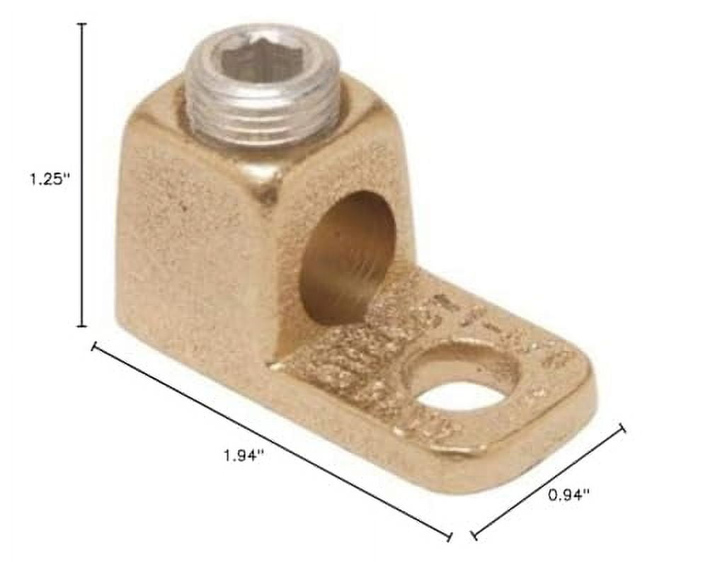 BURNDY KA Mechanical Terminal Lug, 1 to 4/0 AWG Stranded Copper ...