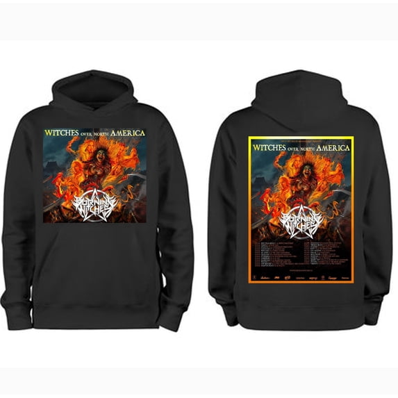 BURNING WITCHES Witches Over North America 2026 Tour Hoodie - Walmart.com