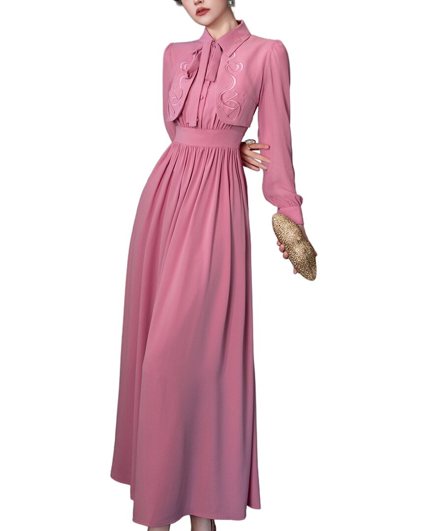 BURRYCO womens Pink Solid Maxi Dress, 4, Pink - Walmart.com