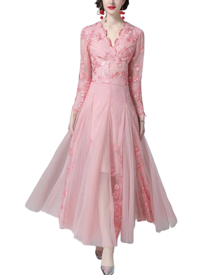 BURRYCO womens Pink Solid Maxi Dress, 6, Pink - Walmart.com