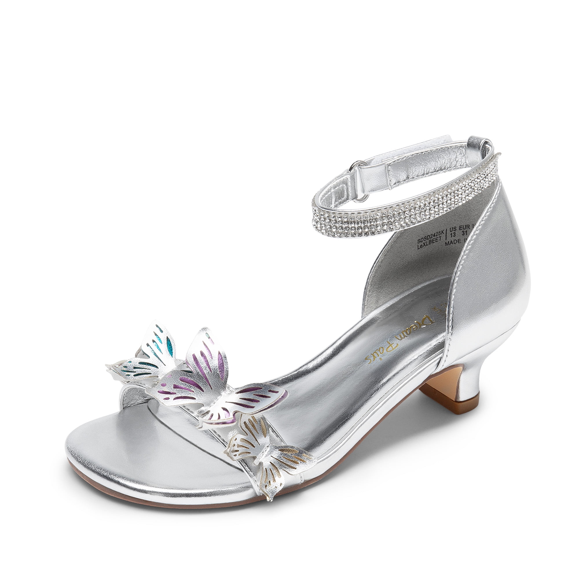 BURUDANI Girls’ Low Heel Strappy Sandals, Lace-Up Ankle Strap Gladiator ...