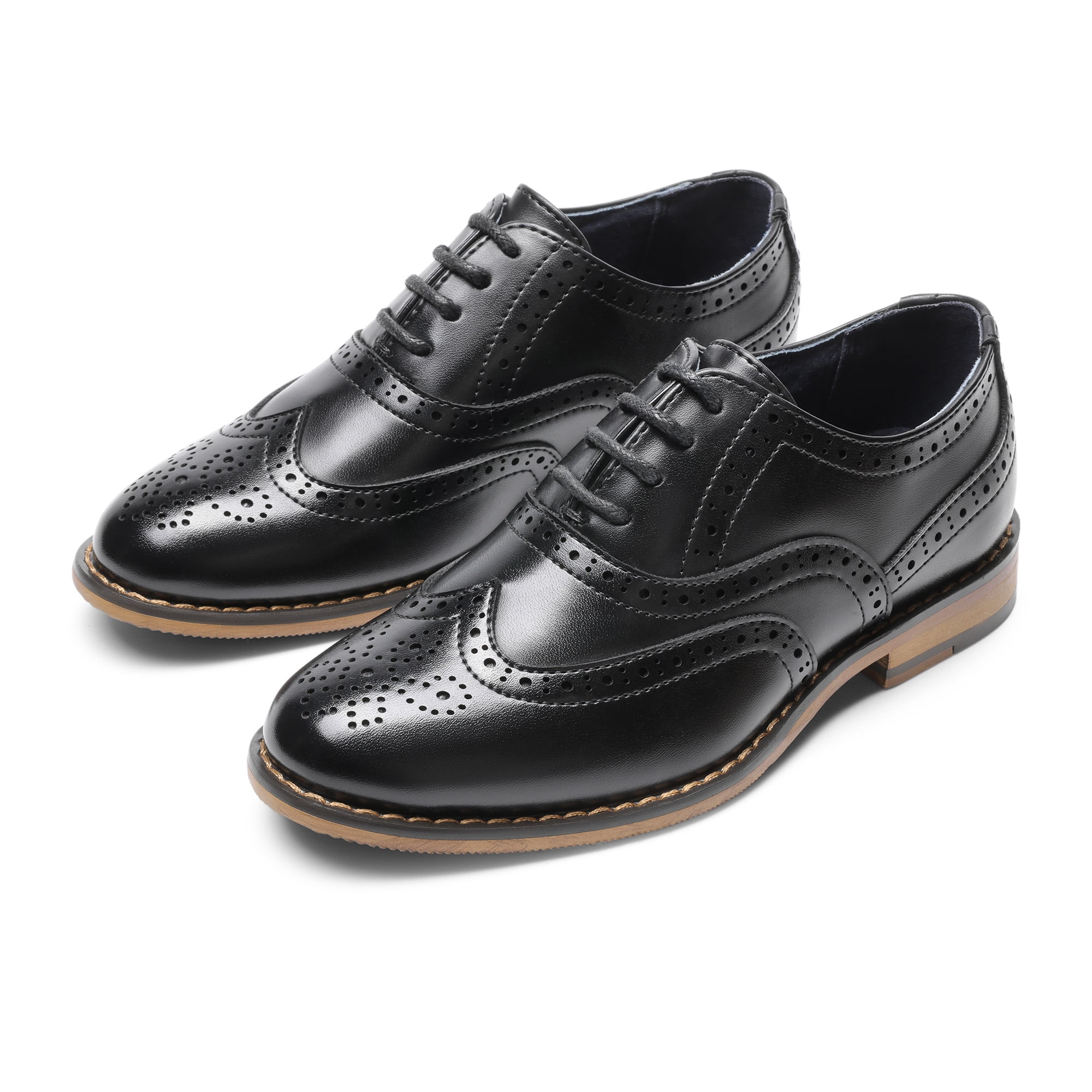 BURUDANI Kids Classic Oxfords Wingtip Dress Shoes - Walmart.com