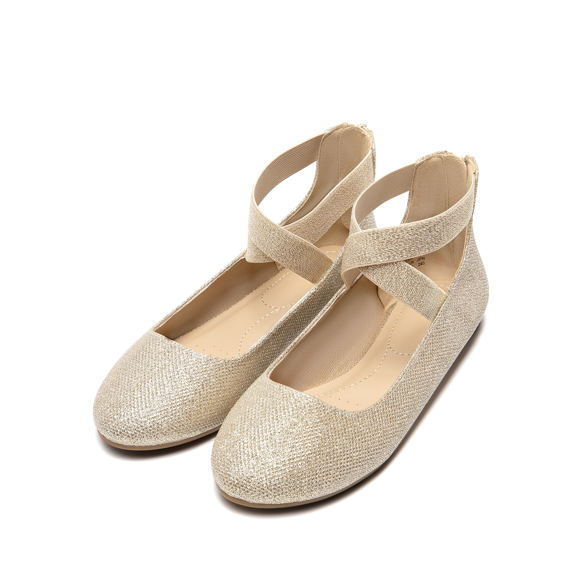 BURUDANI Mary Jane Shoes For Women Ladies Ballet Flats With Elastic ...