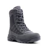 BURUDANI Men's Military Tactical Work Boots Side Zipper Leather ...