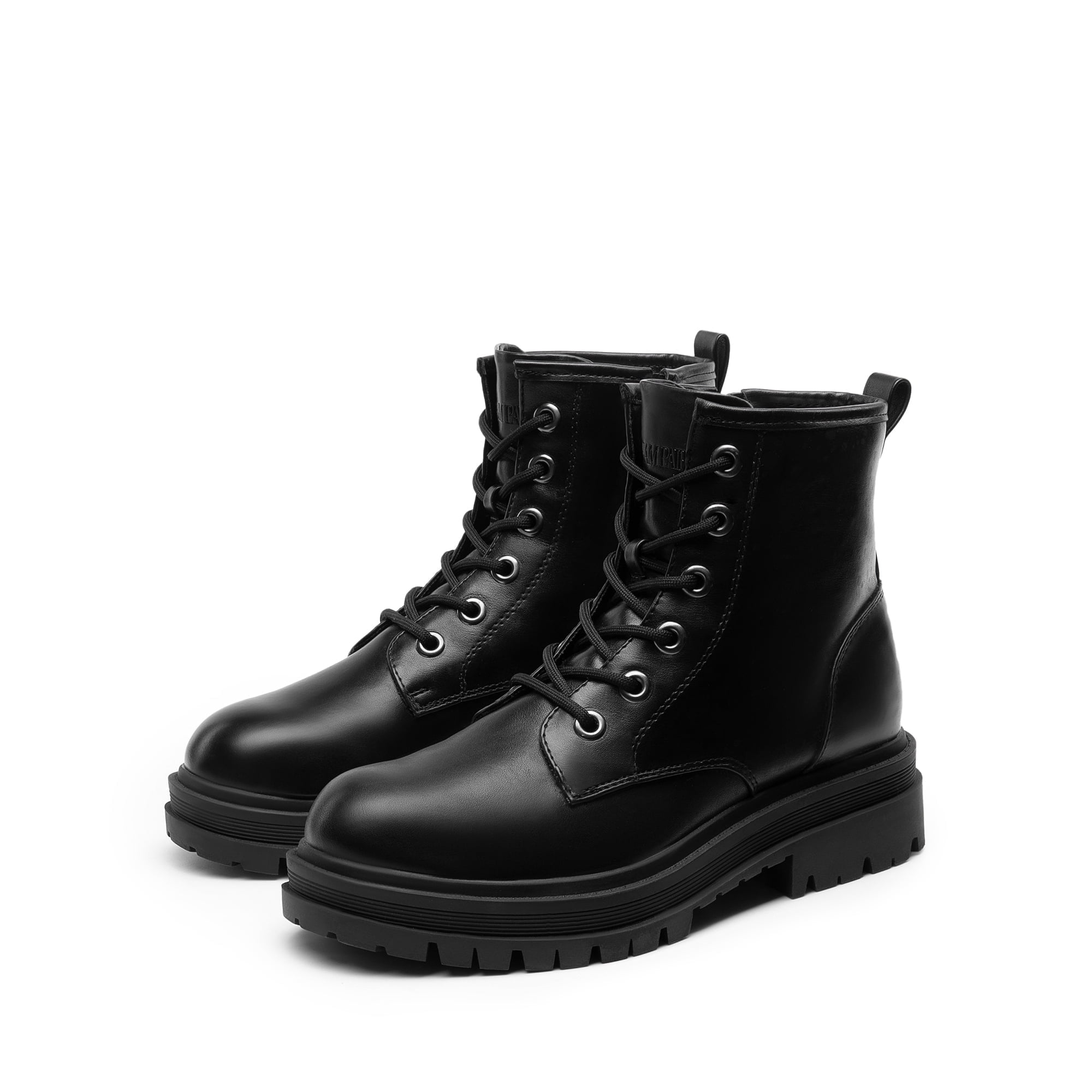 BURUDANI Women Ankle Combat Boots Lace-up Fashion Soft Flat Booties ...