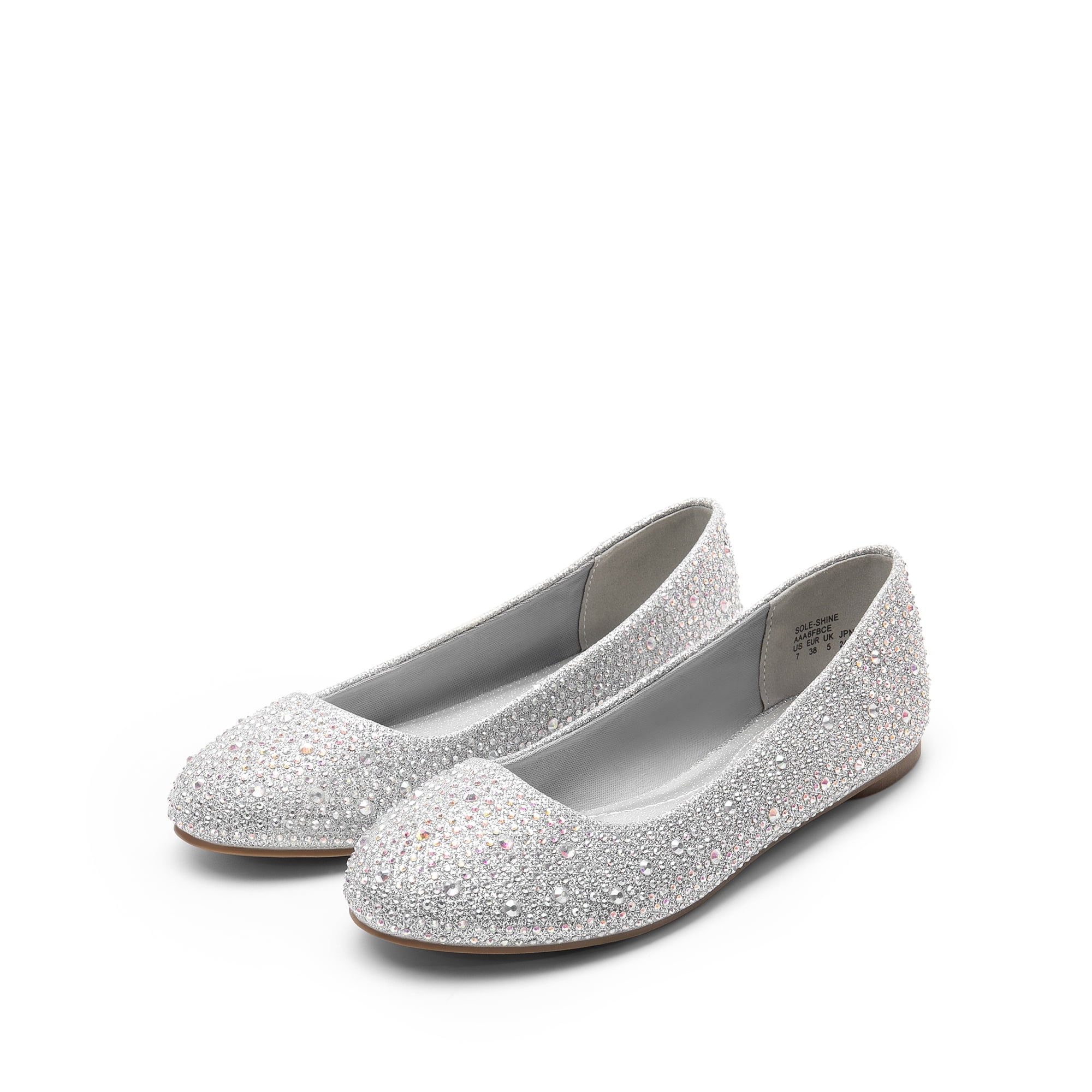 DREAM PAIRS Women Special Occasion Flats Sparkly Womens Rhinestone ...