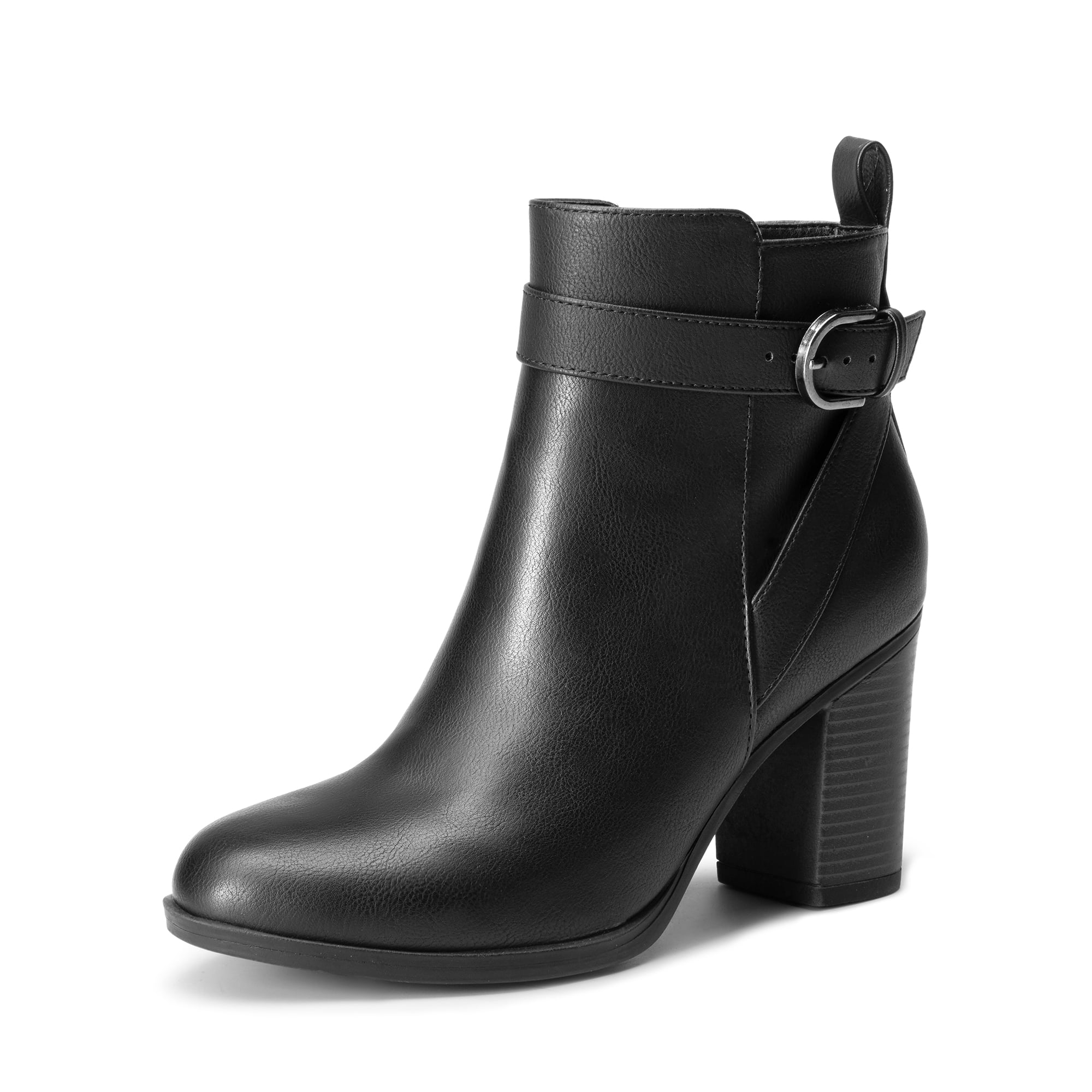 BURUDANI Women’s Chunky High-Heel Ankle Boots Round Toe, Fall Short ...