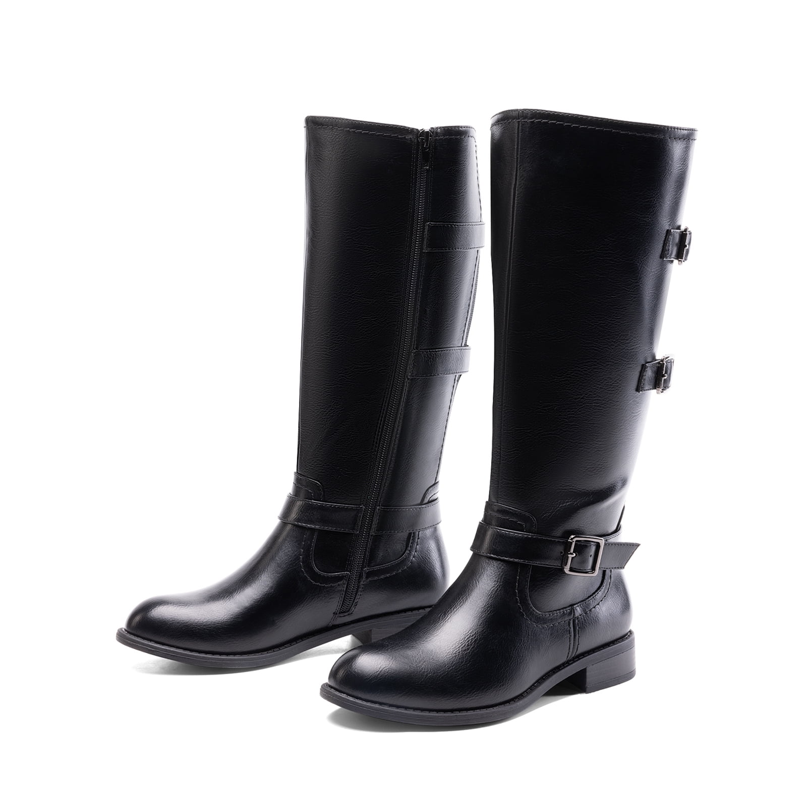 BURUDANI Women's Equestrian Style Knee-High Riding Boots - Walmart.com