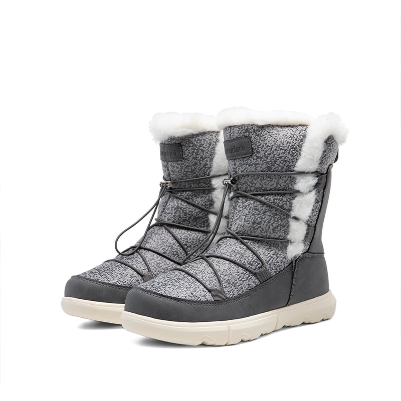 BURUDANI Women's Faux Lace-Up Winter Snow Boots - Walmart.com