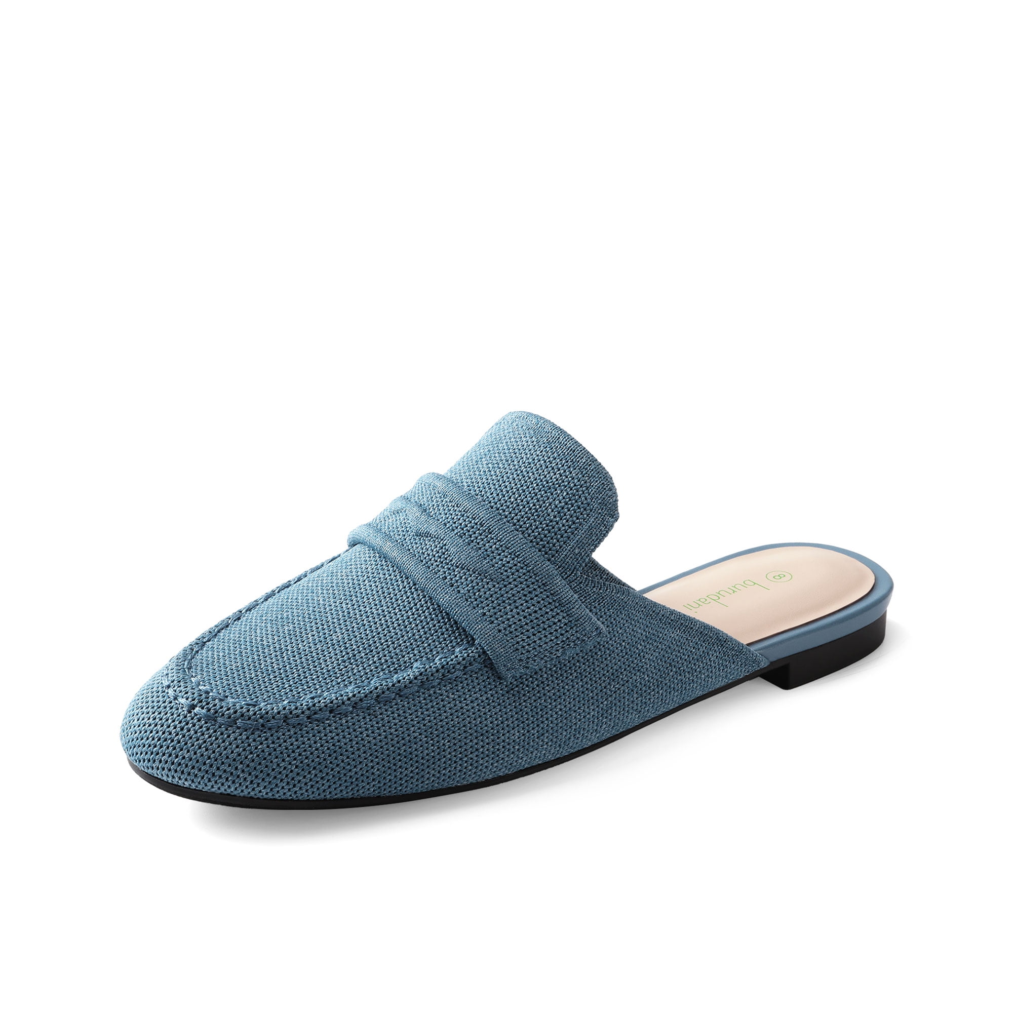 BURUDANI Women's Knit Mules Comfortable Round Toe Casual Slip On Mules ...