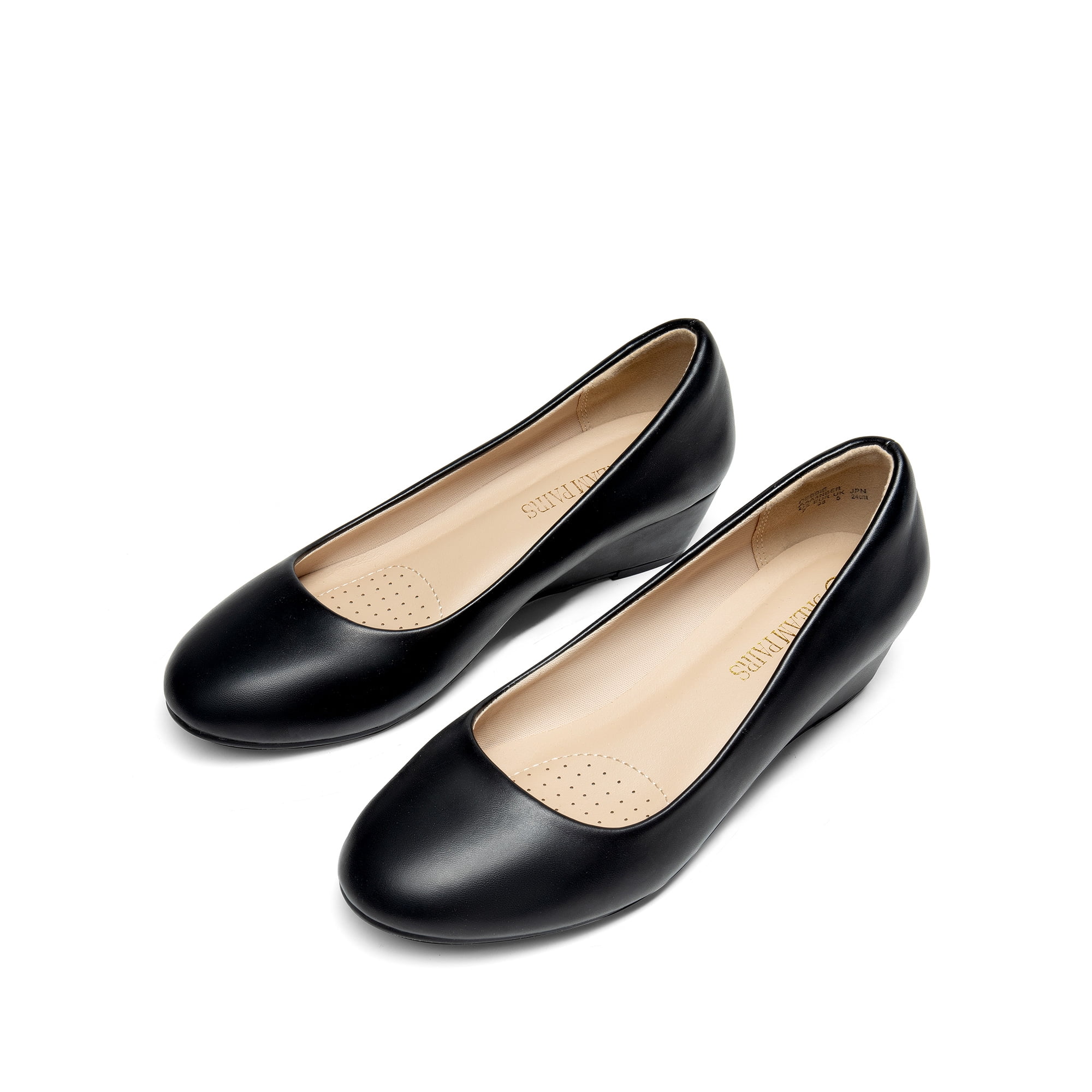 BURUDANI Women's Mid Wedge Heel Pump Shoes - Walmart.com