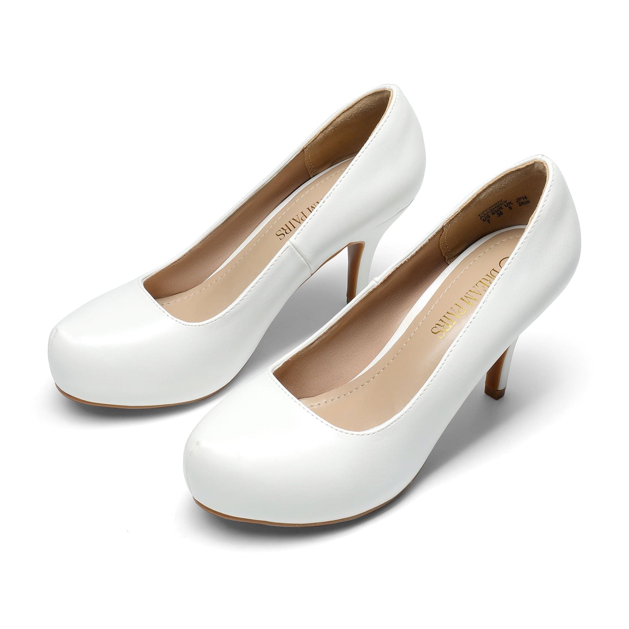 BURUDANI Women's New Classic Elegant Versatile Low Stiletto Heel Dress ...