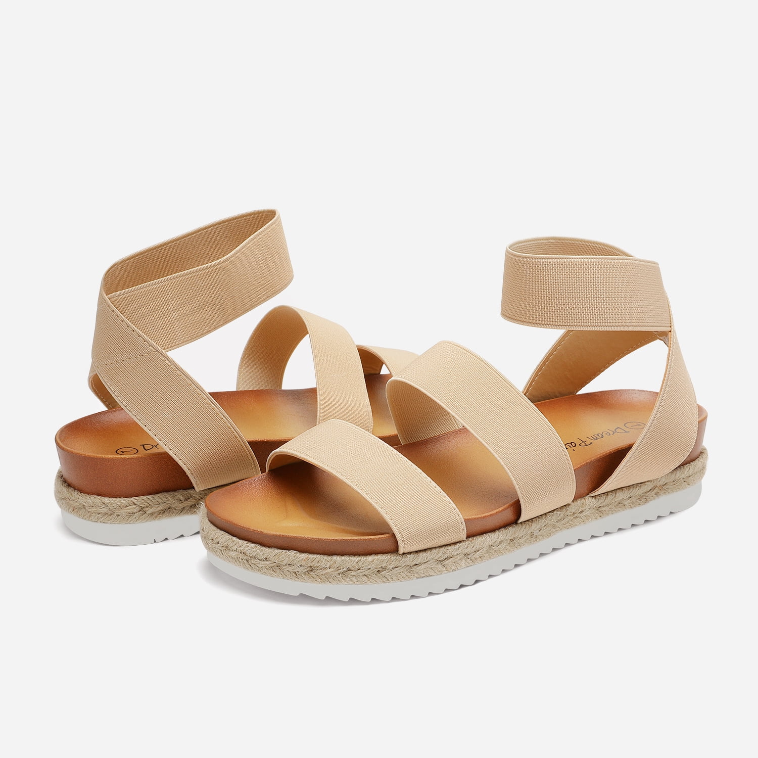BURUDANI Women’s Open Toe Ankle Strap Espadrille Flatform Platform ...