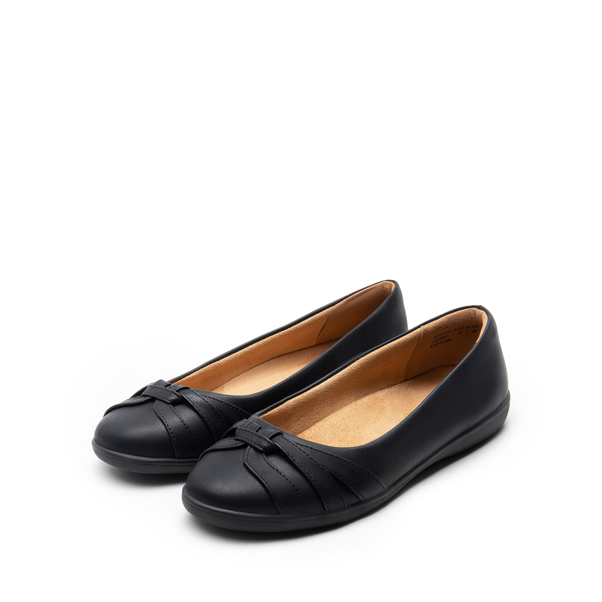 BURUDANI Women’s Round Toe Ballet Flats Slip-On Flat Low Heels Dress ...
