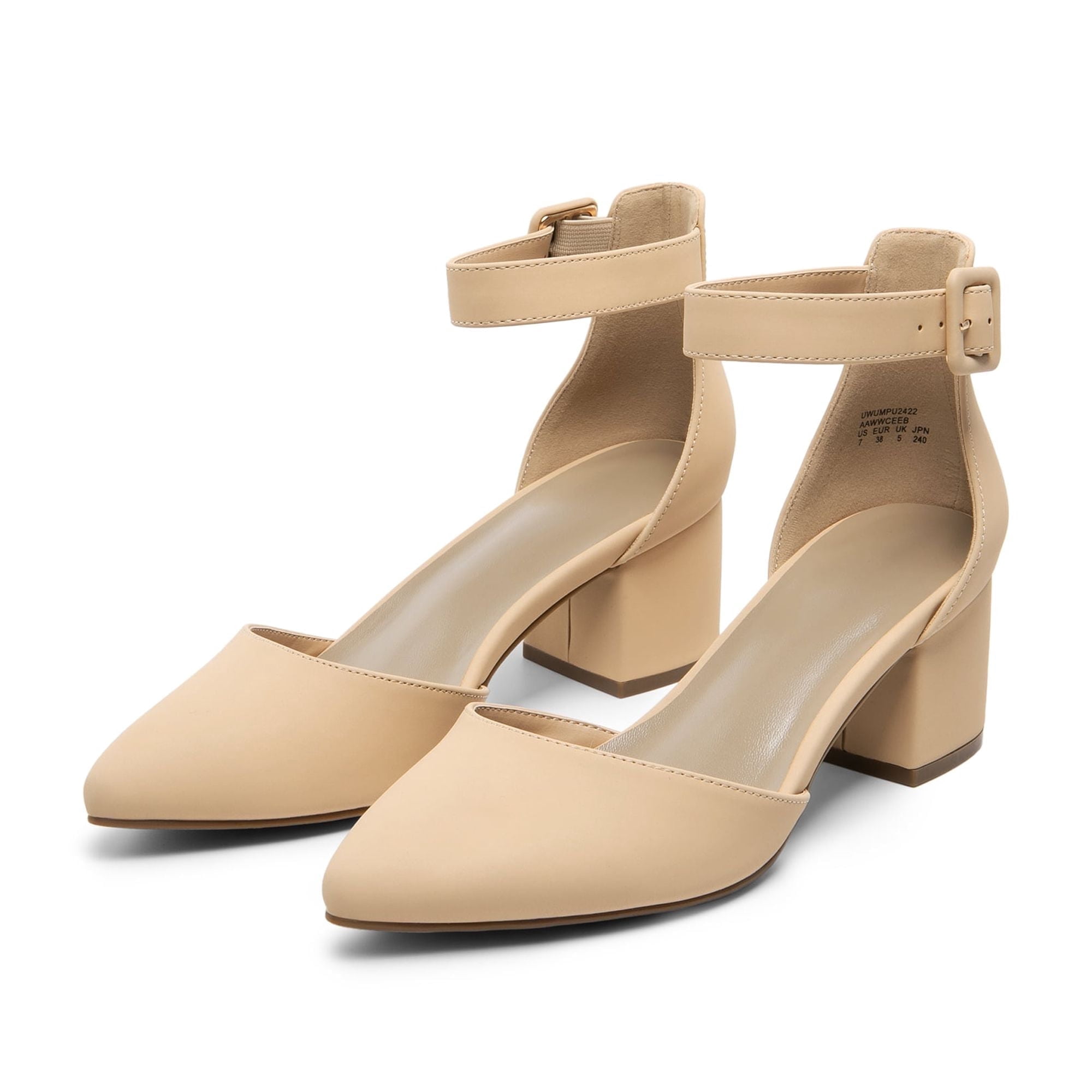 BURUDANI Women's Strappy Chunky Heel Dress Pump Shoes - Walmart.com
