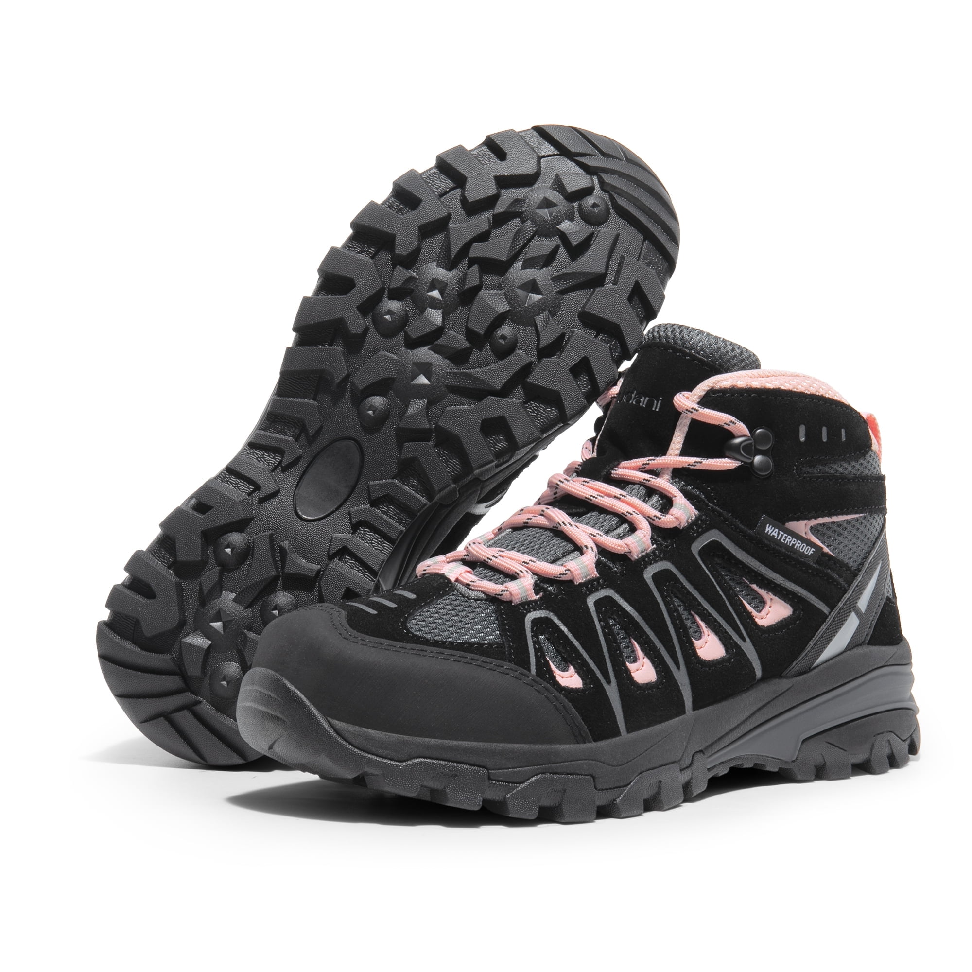 BURUDANI Women's Waterproof Hiking Boots Outdoor Trekking Camping Trail ...