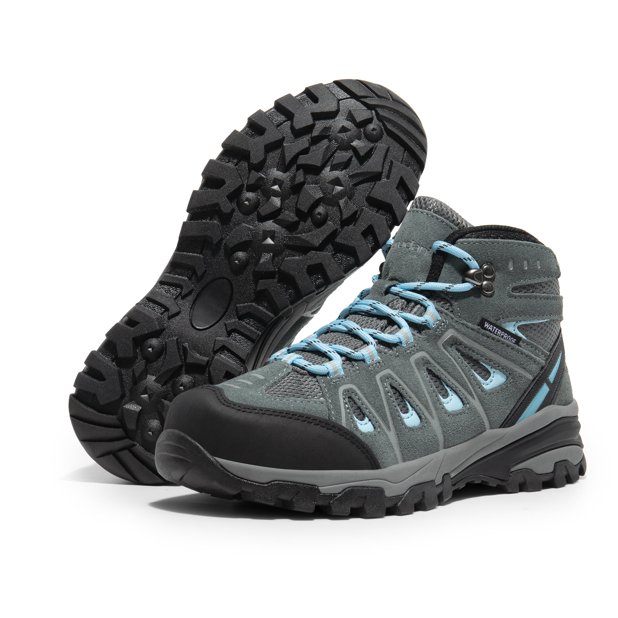 BURUDANI Women's Waterproof Hiking Boots Outdoor Trekking Camping Trail ...