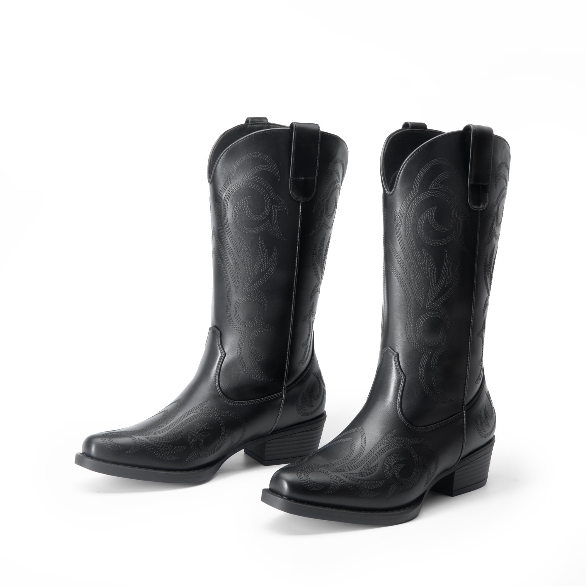 BURUDANI Women’s Western Cowboy Boots, Mid-Calf Cowgirl Boots with ...