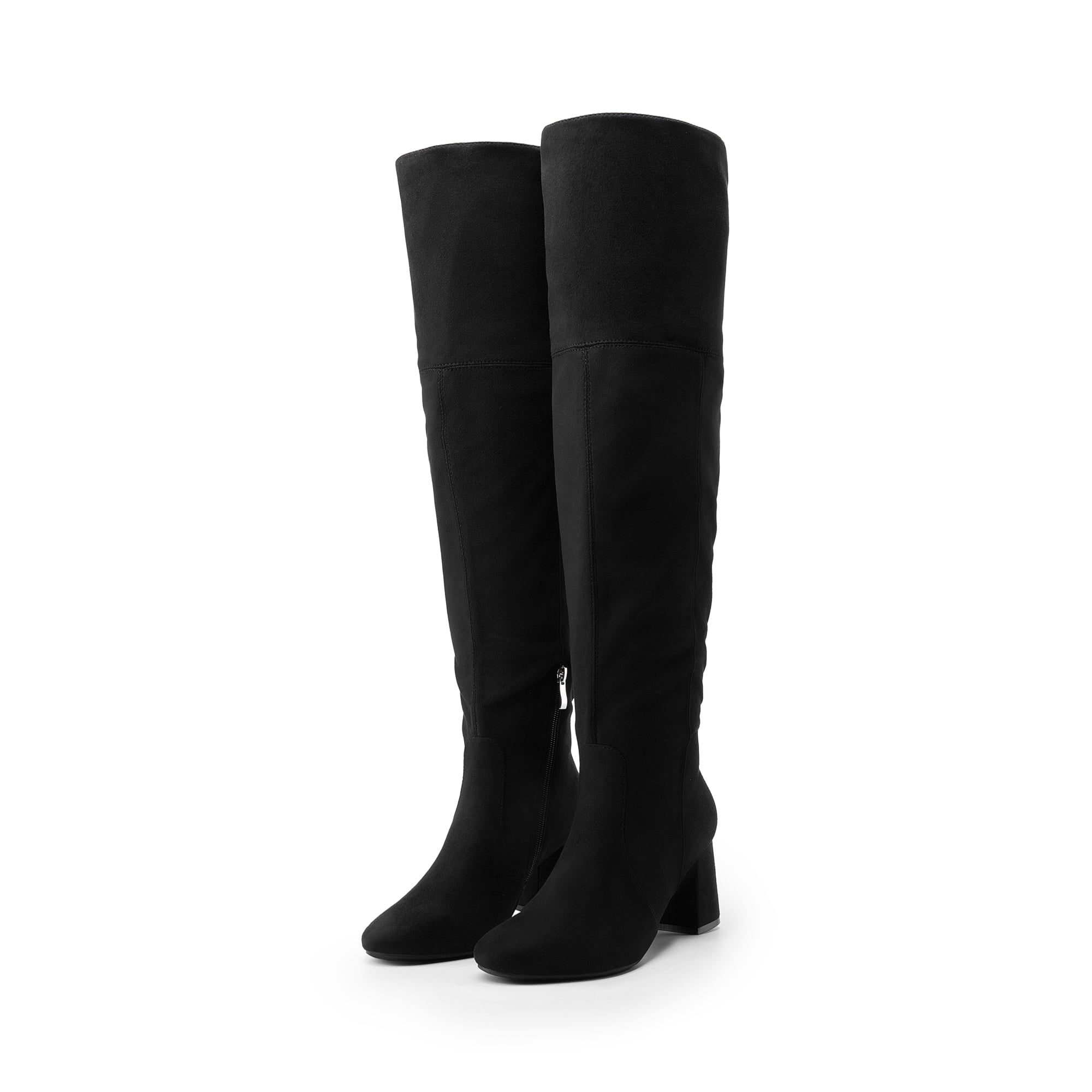 BURUDANI Women’s Winter Thigh High Over the Knee Fashion Chunky Heel ...