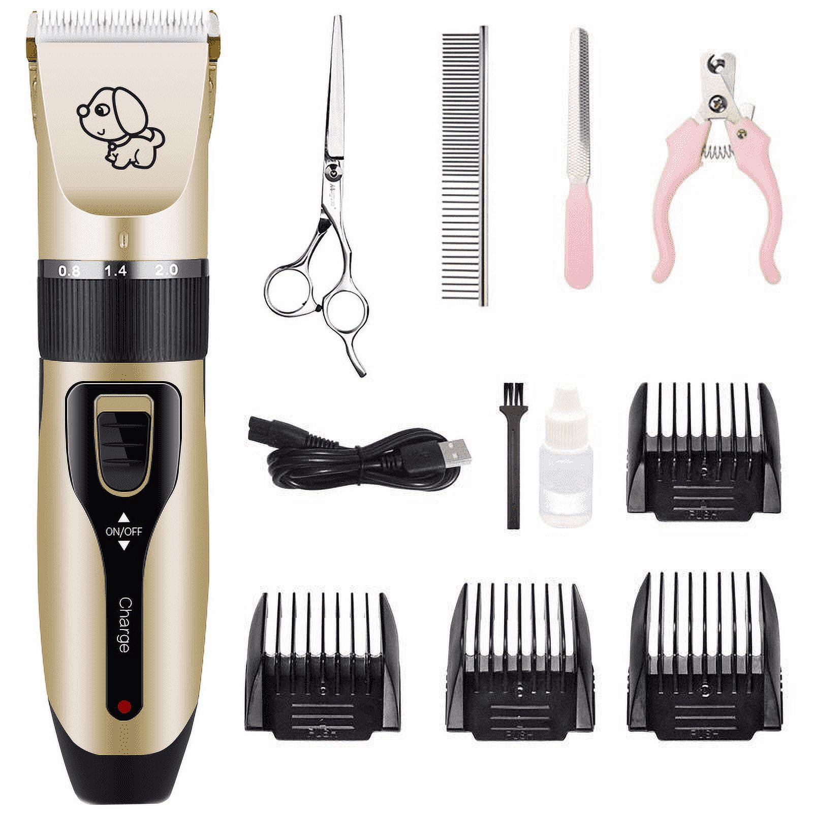 BUSATIA Dog Clippers Low Noise Rechargeable Cordless Electric Quiet ...