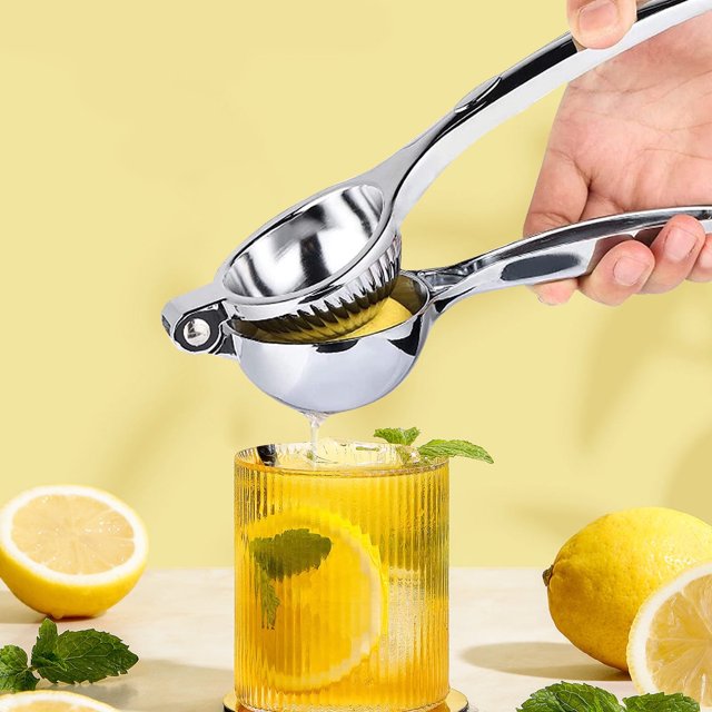 BUSATIA Stainless Steel Citrus Press - Large, Rust-proof, Non-Slip Manual Juicer for Lemons ...