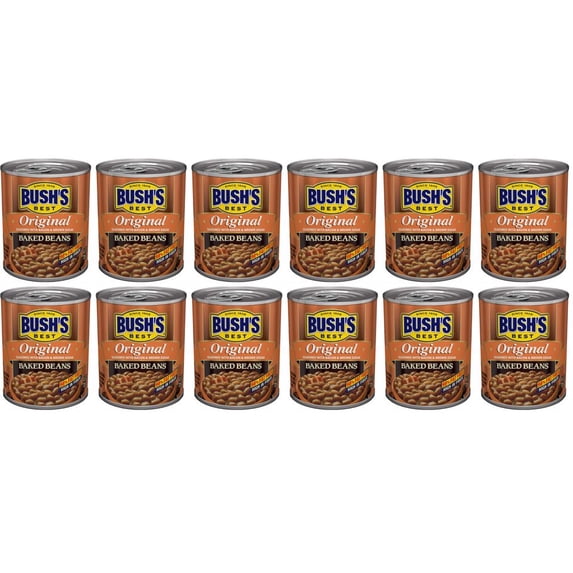 BUSH'S BEST Homestyle Original Baked Beans, 8.3 oz (12-Pack) - Walmart.com