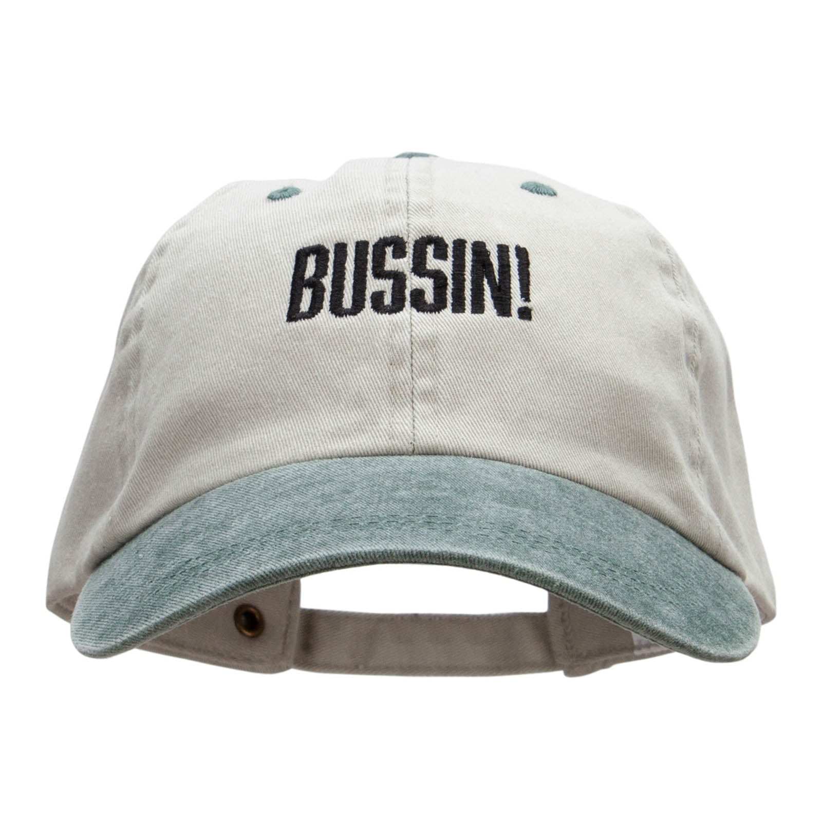 BUSSIN Embroidered Pigment Dyed Wash Caps - Beige Green OSFM - Walmart.com