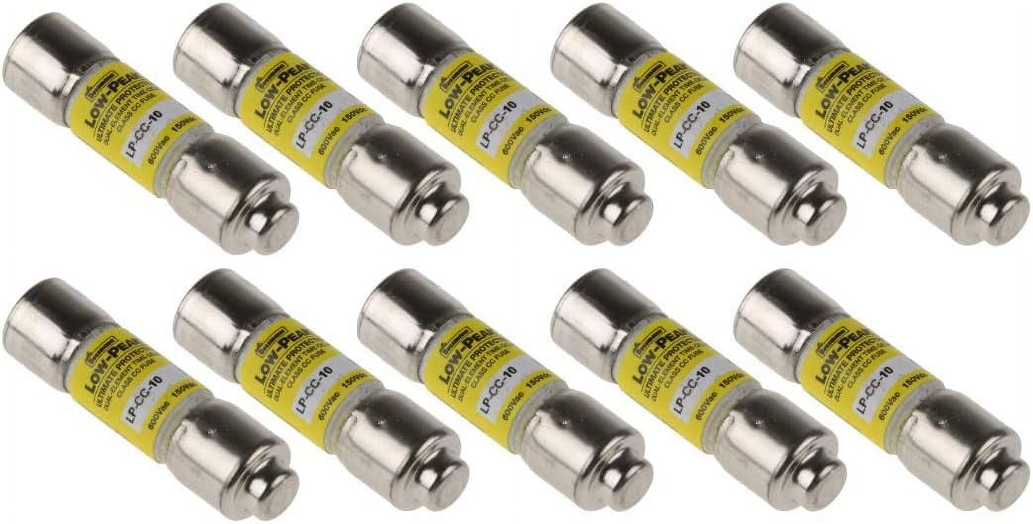BUSSMANN LP-CC-10 Low-Peak, 10 AMP Class Cc 600V Fuses, Nib - 1 Box Of ...