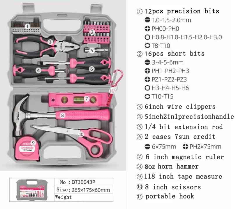 BUSYCUBE 42Pcs Hand Tool Home Kit Set Wrench Saw Screwdriver - Walmart.com