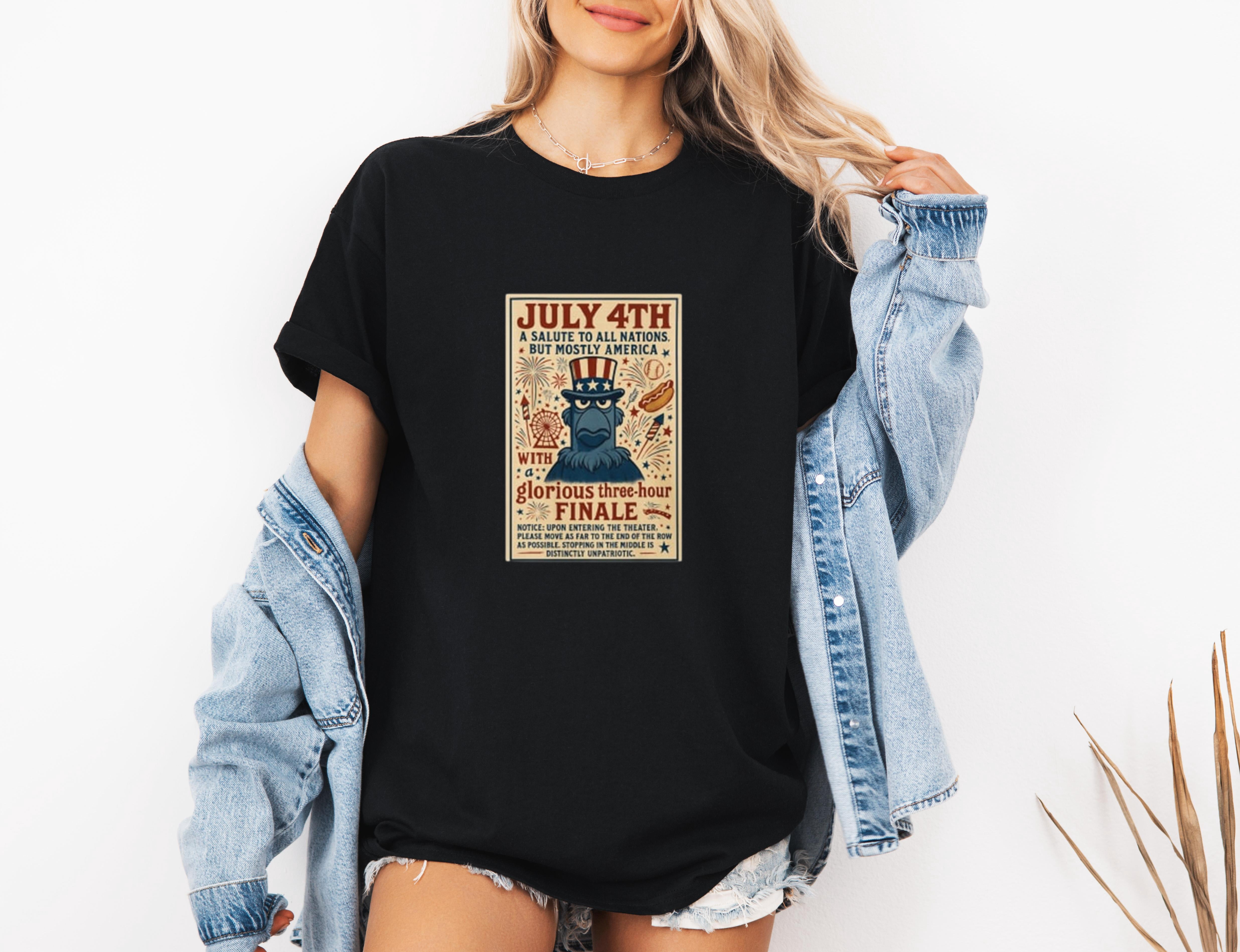 BUT MOSTLY AMERICA Patriotic Sam Eagle July 4th Fireworks Vintage ...