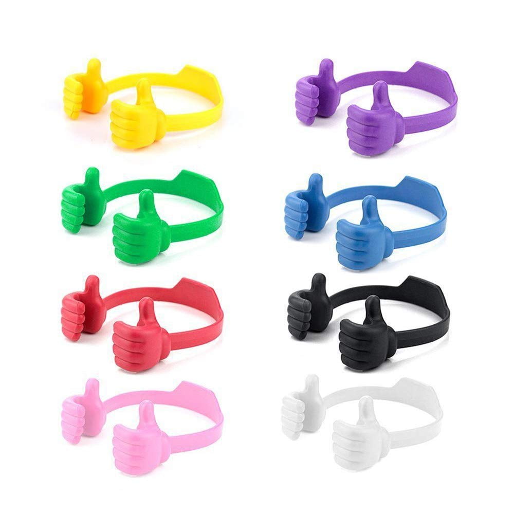 BUTEFO 8 Pack Thumbs up Cell Phone Holder, Adjustable Silicone Tablet ...