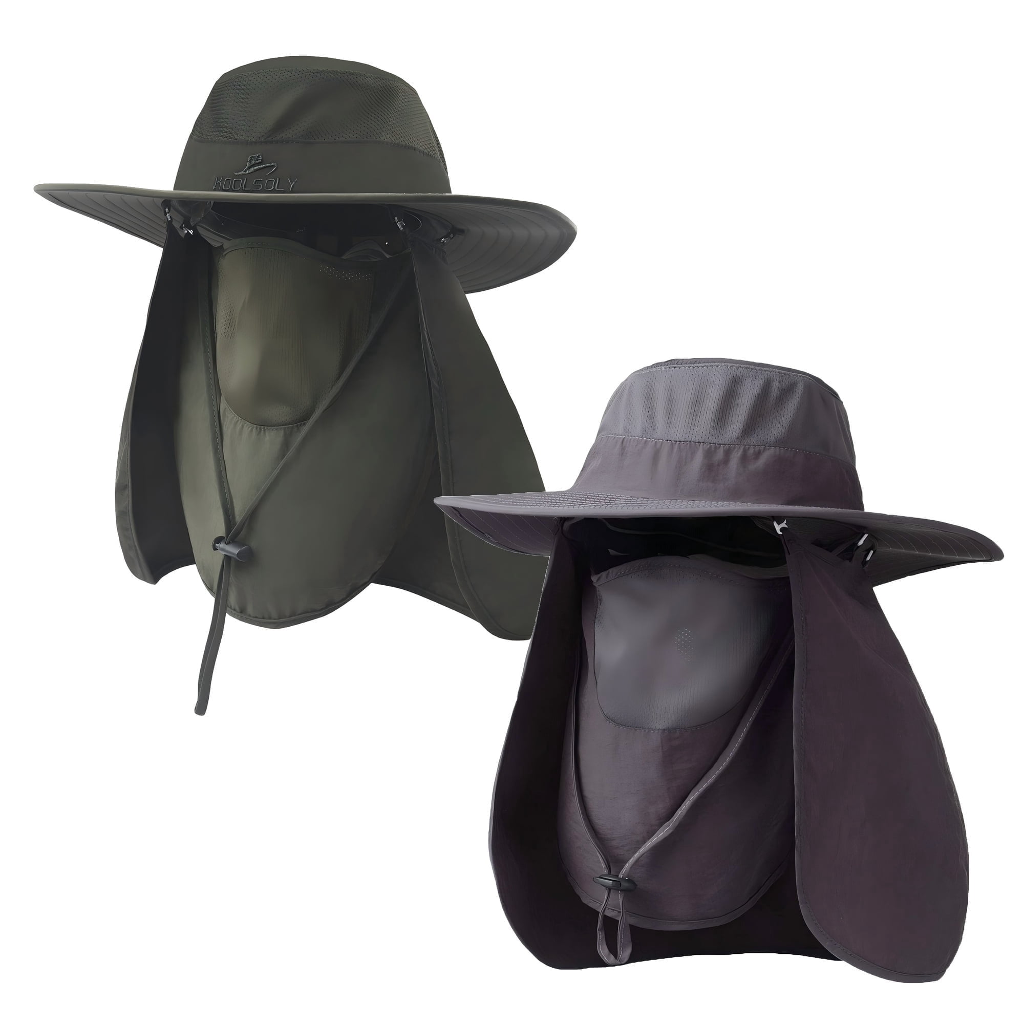 BUTKLNYTS 2 Pack Sun Hats with Neck Protection, UPF 50+, Fishing and ...