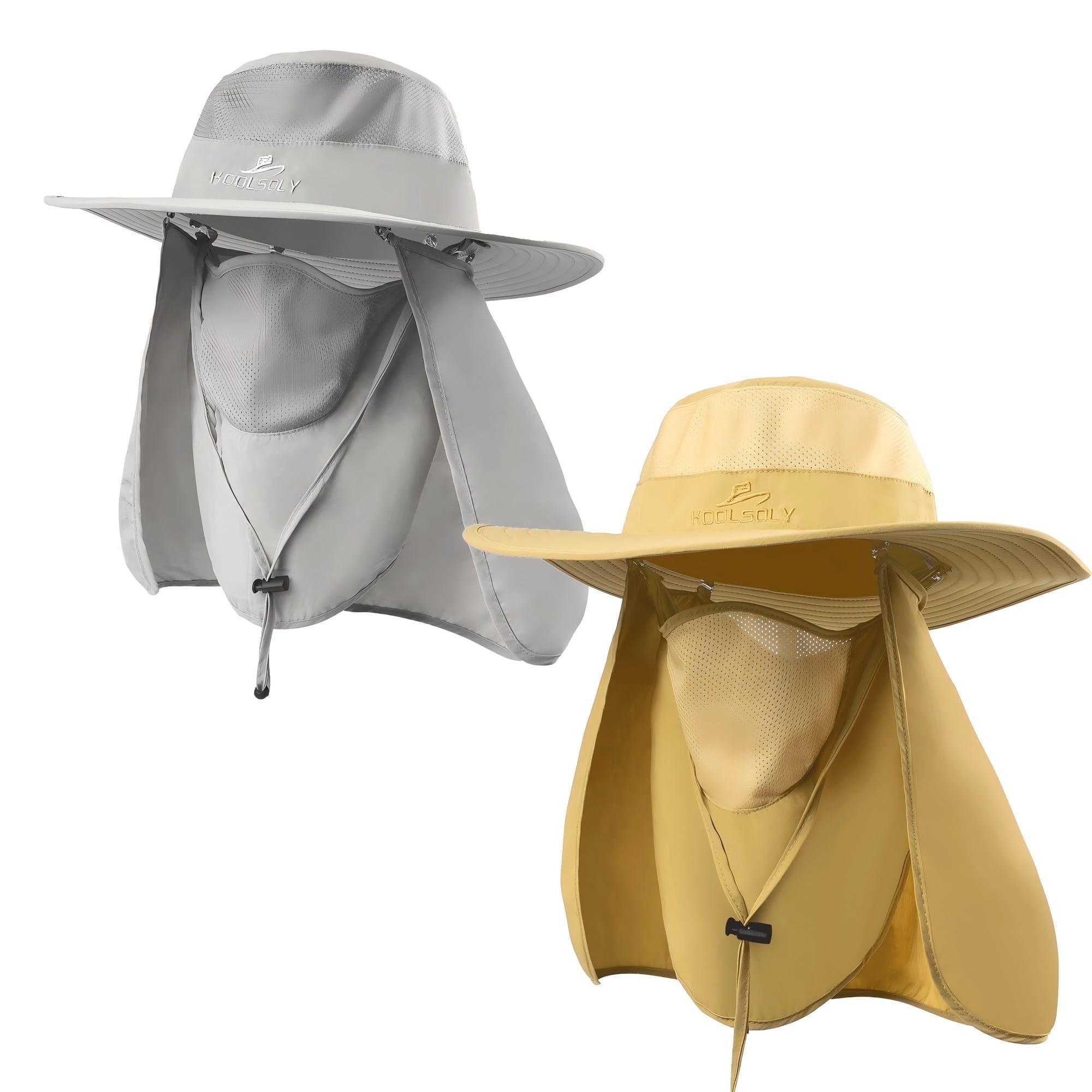 BUTKLNYTS 2 Pack Sun Hats with Neck Protection, UV Blocking, UPF 50 ...