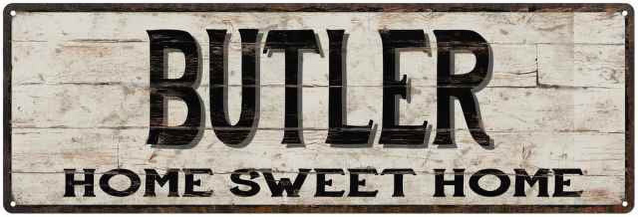BUTLER Rustic Home Sweet Home Sign Gift 6x18 Metal Decor 106180084098 ...