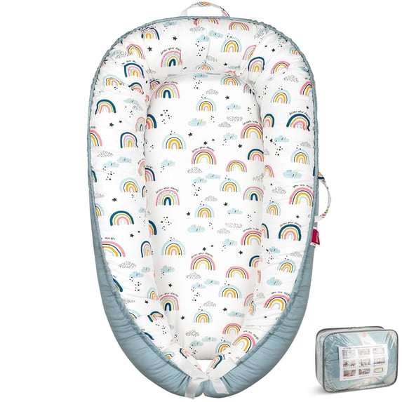 BUTOA Baby Playmat – Portable Infant Lounger with Soft Pink Mat, for ...