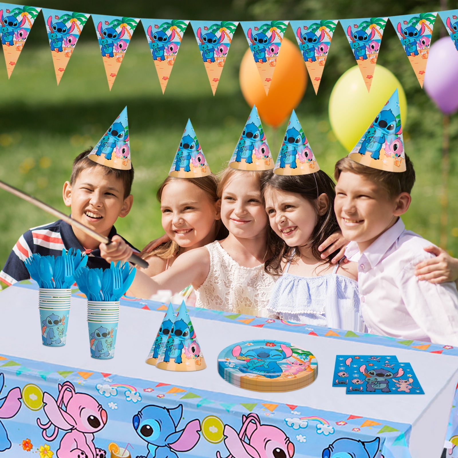 BUTOMKY 87-Piece Stitch Party Supplies Set,Stitch Birthday Party ...