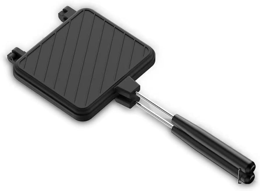 BUTOMKY Double-Sided Non-Stick Sandwich Maker Pan, Stovetop Grill Press ...