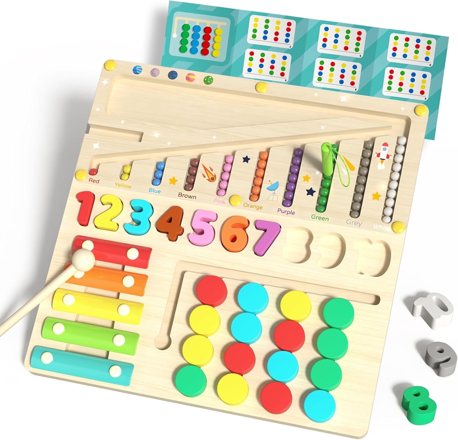 BUTOMKY Montessori Learning Toys for Autistic Children - 4-in-1 Wooden ...