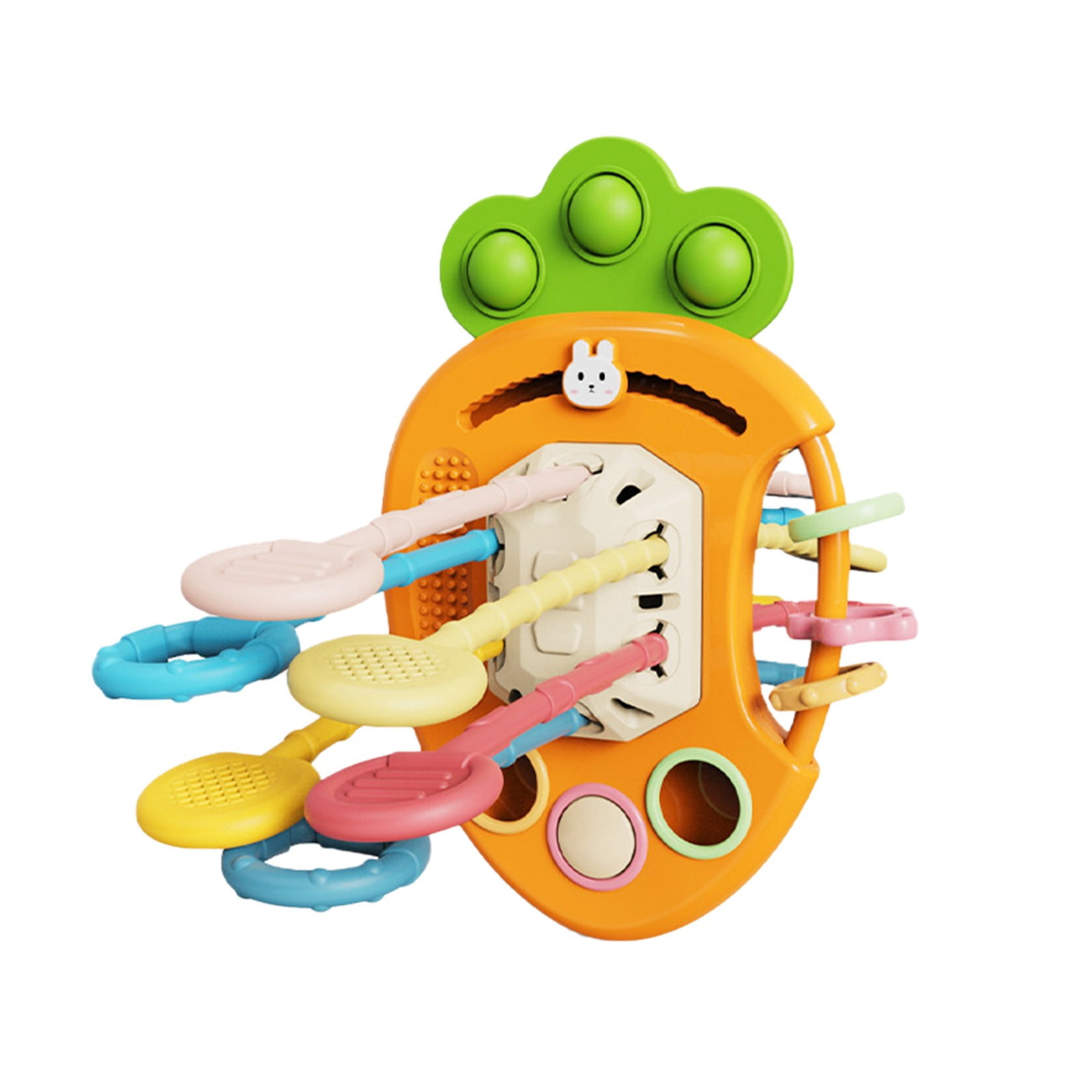 BUTOMKY Montessori Silicone Pull String Toy - Food Grade Teething ...
