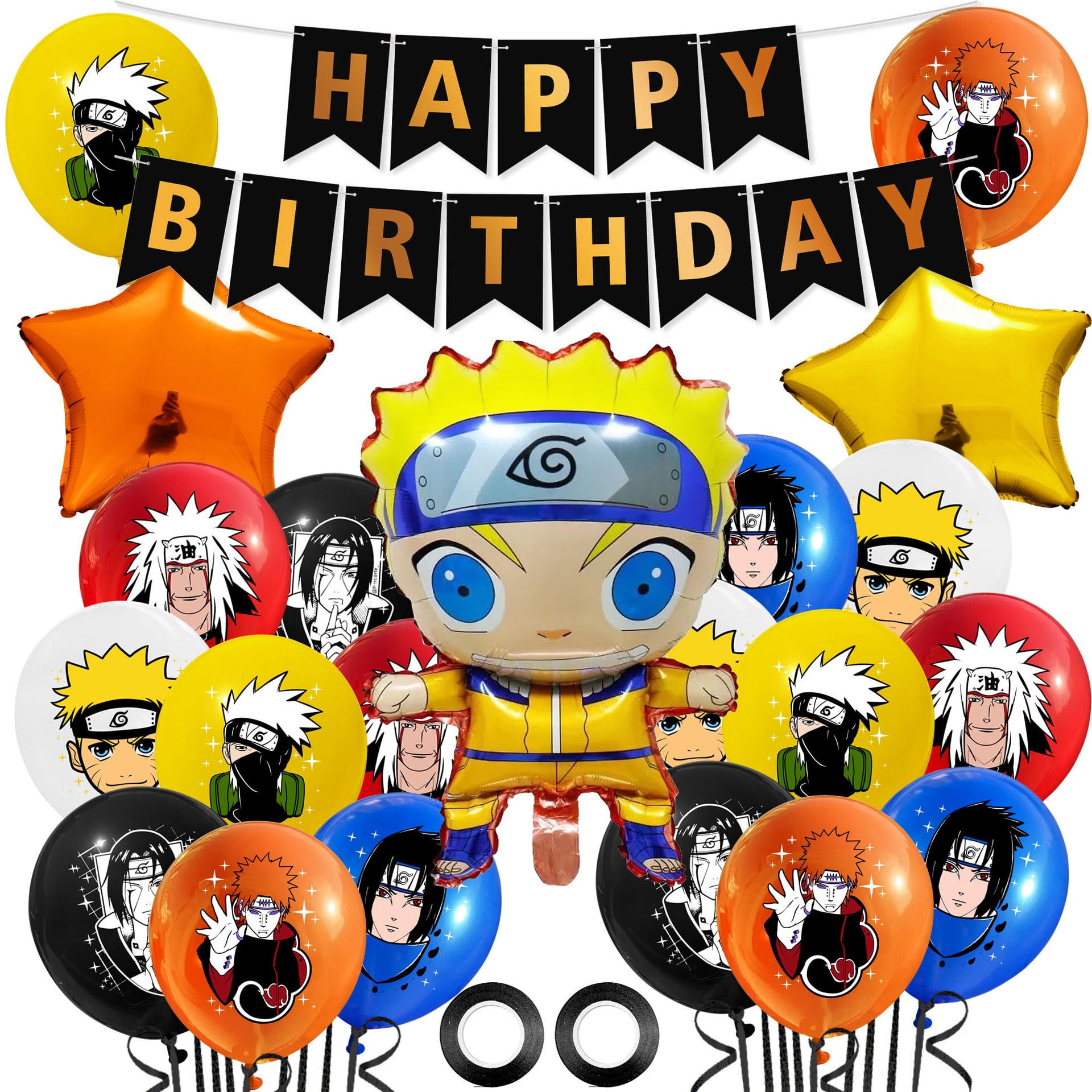 BUTOMKY Naruto Birthday Decorations Balloons,Naruto Birthday Party ...