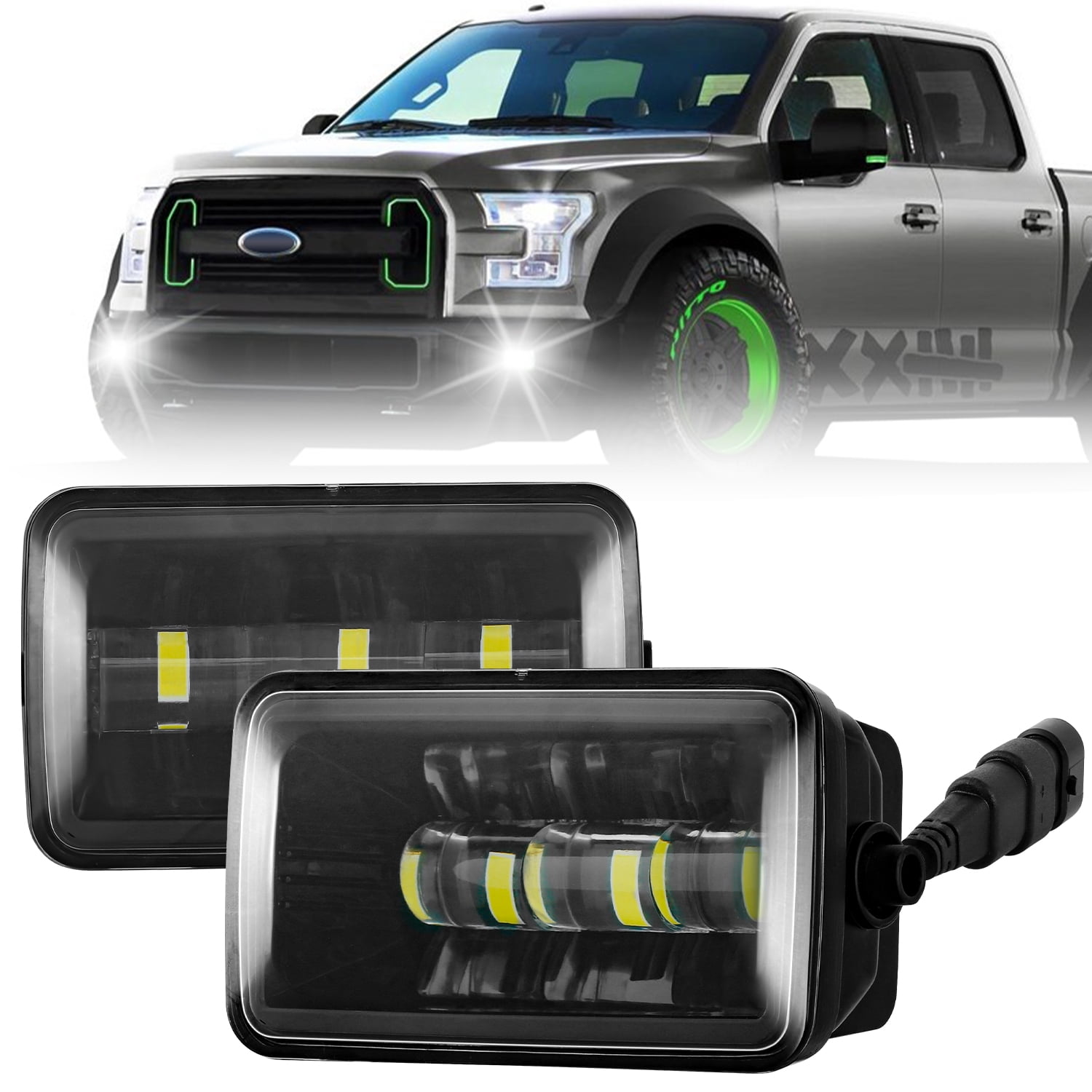 BUTORY 1 Pair LED Fog Lights Super Duty LED Fog Lights Accessories Kit ...