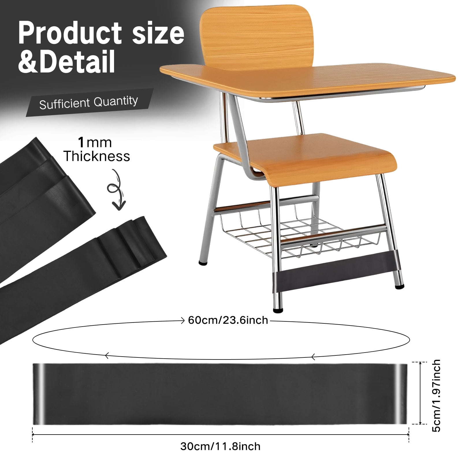 BUTORY 24Pcs Chair Bands for Kids Flexible Classroom Chair Bands Bounce ...