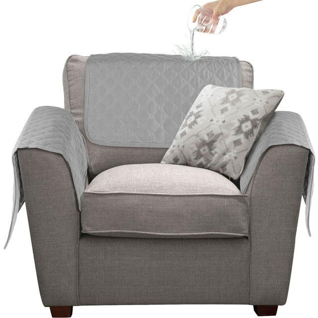 BUTORY 3Pcs Sofa Armrest Cover Headrest Cover Polyester Recliner Chair ...