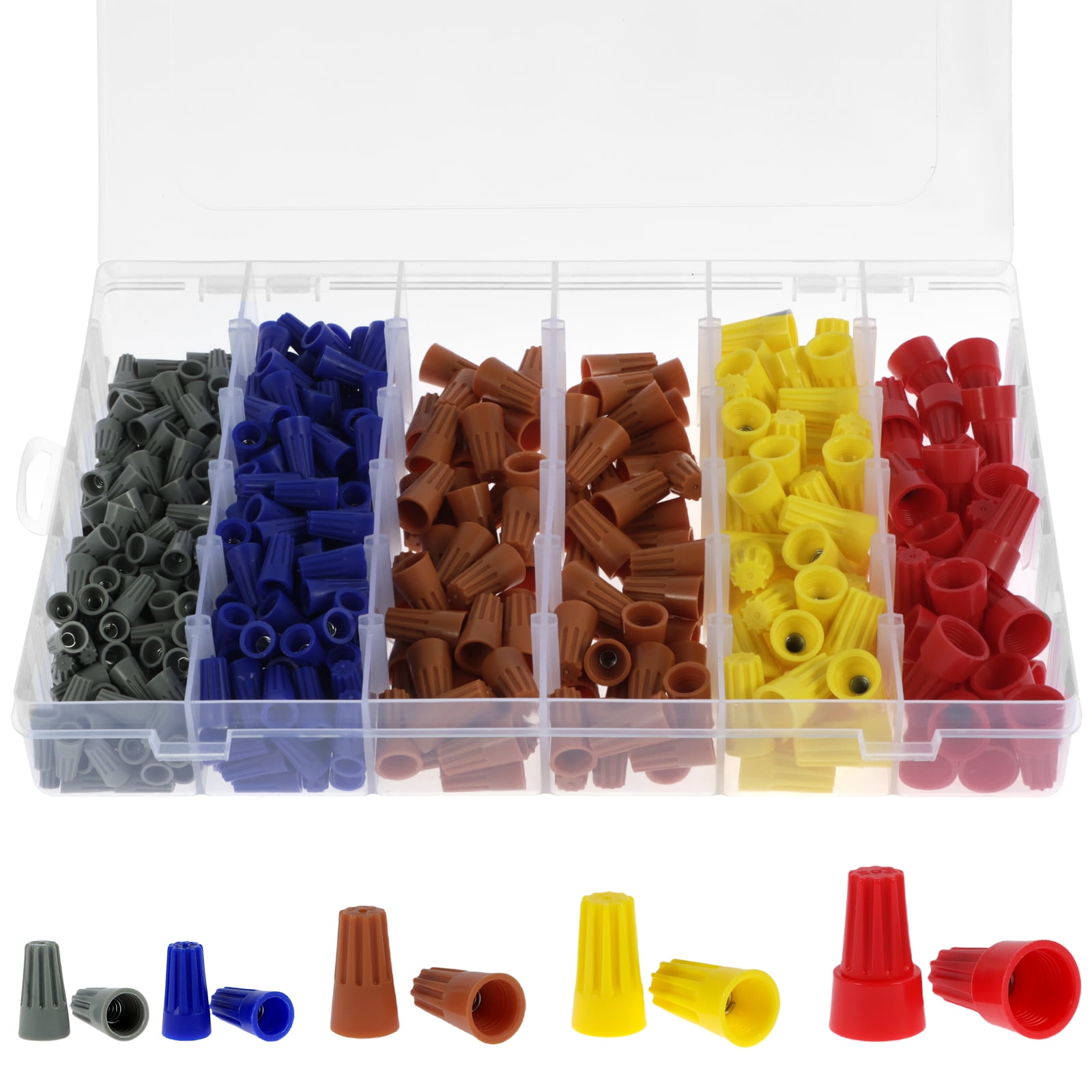 BUTORY 460Pcs Electrical Wire Connectors 5 Sizes Colorful Reusable Wire ...